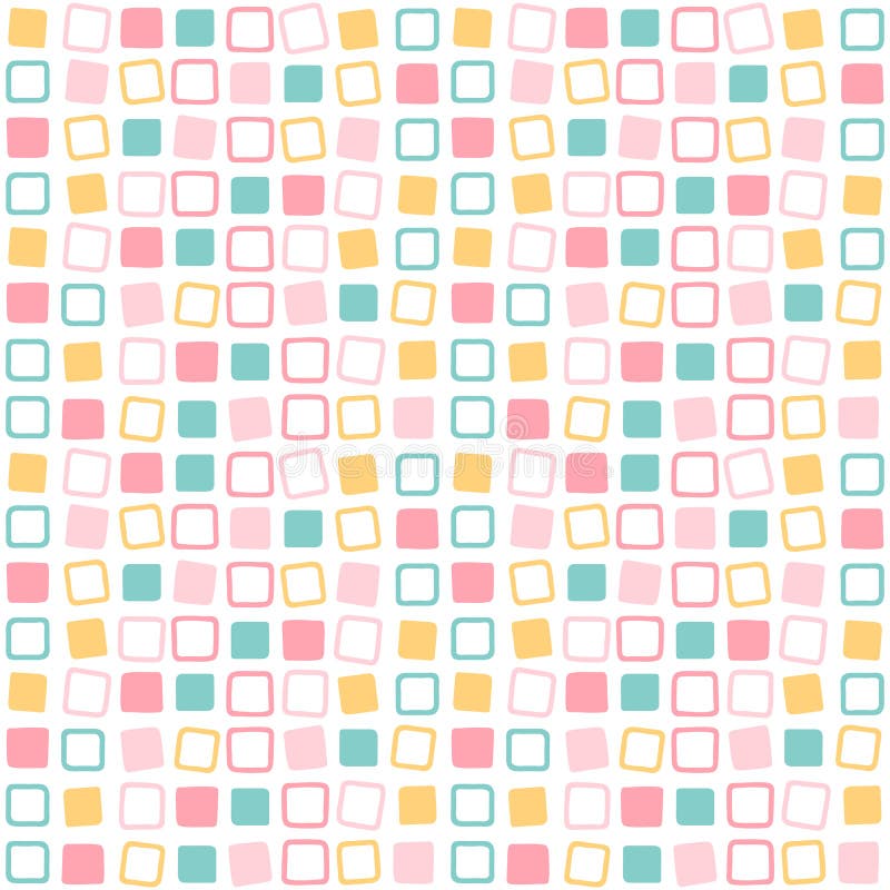 Seamless Pattern with Colorful Square Shapes. Stock Vector ...