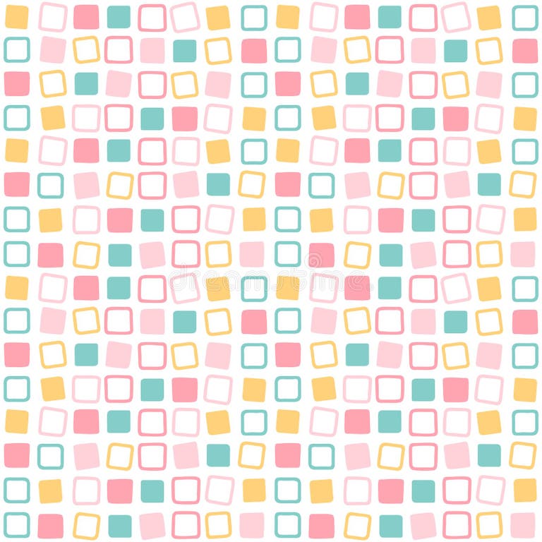 Seamless Pattern with Colorful Square Shapes. Stock Vector ...