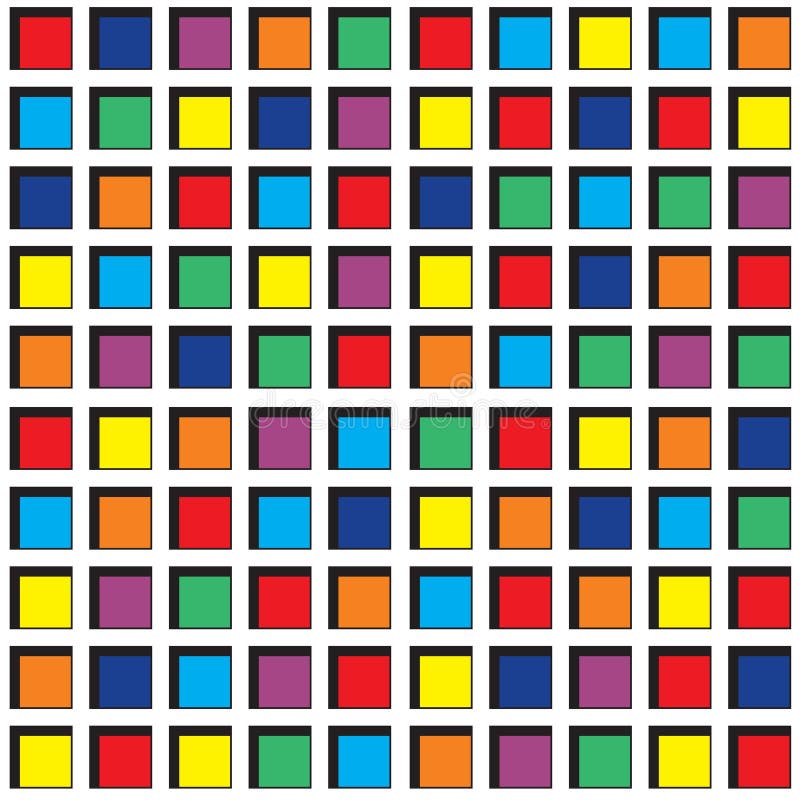 Seamless Pattern with Colorful Squares Stock Vector - Illustration of ...