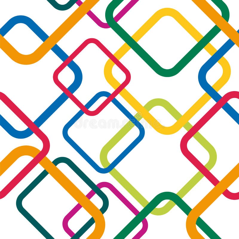 Seamless Pattern With Colorful Squares Stock Illustration ...