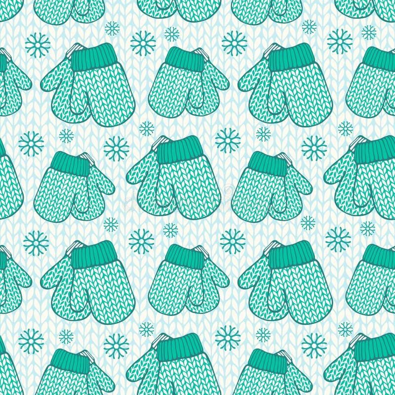 Seamless Pattern with Colorful Stylized Mittens Stock Vector ...