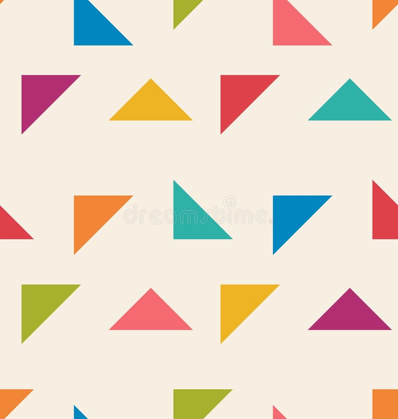 Seamless Pattern with Colorful Triangle Stock Vector - Illustration of ...