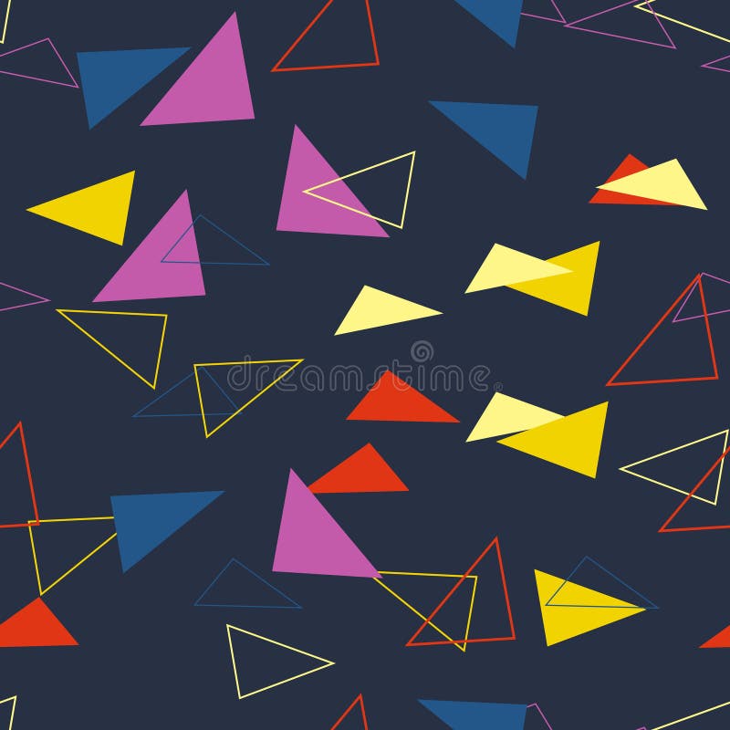 Seamless Pattern with Colorful Triangles.Vector. Stock Vector ...