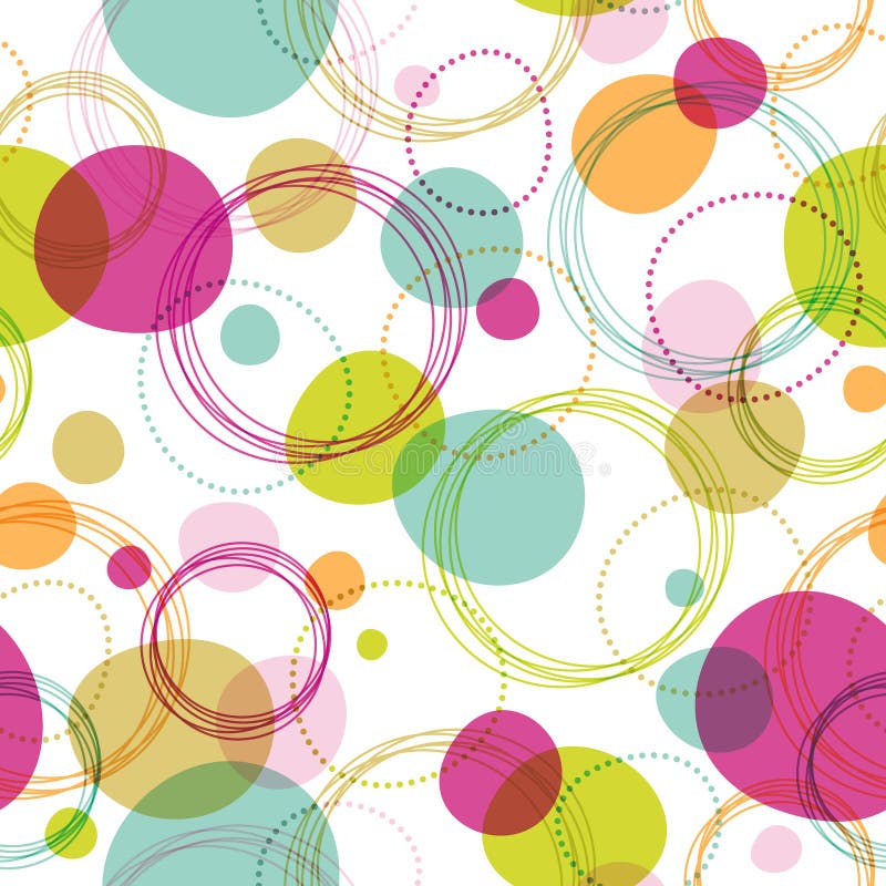 Circles seamless pattern stock vector. Illustration of decoration - 10032830