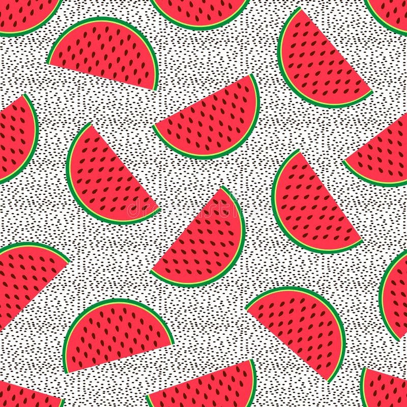 Seamless Pattern With Watermelons And Dots Stock Vector - Illustration ... Seamless Pattern With Watermelons And Dots Stock Vector - Illustration ...