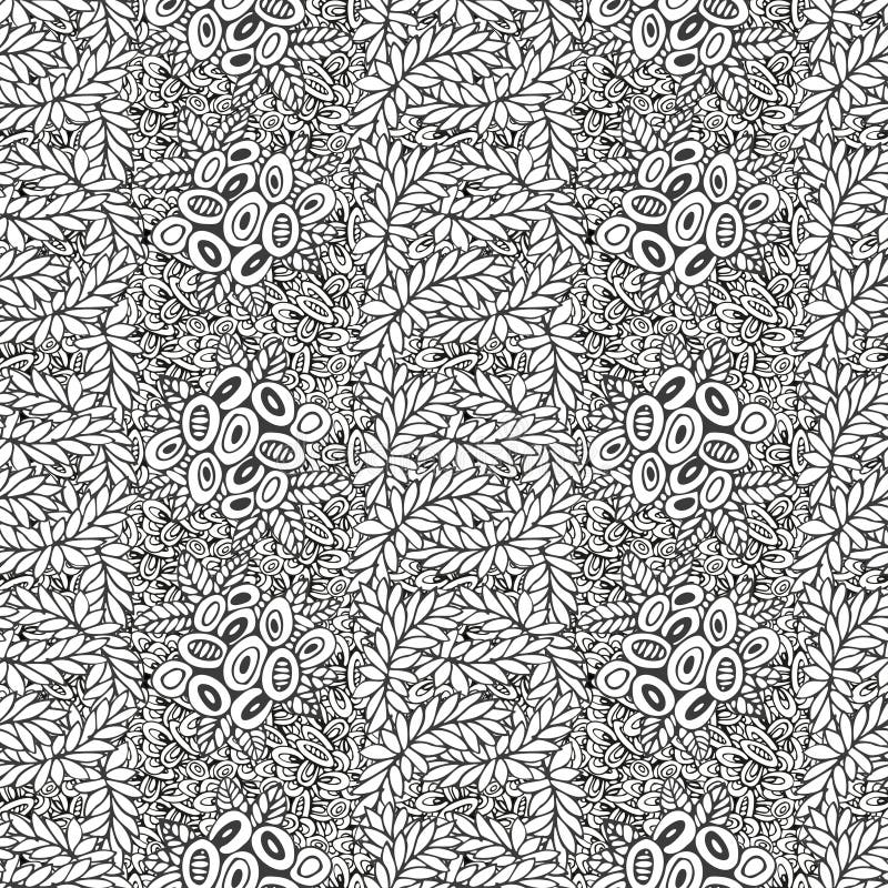 Seamless Pattern for Coloring Book. Artistically Ethnic Pattern Stock ...