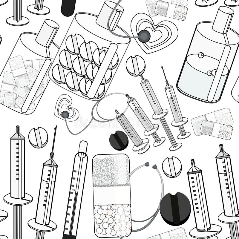 Syringe Coloring Pages