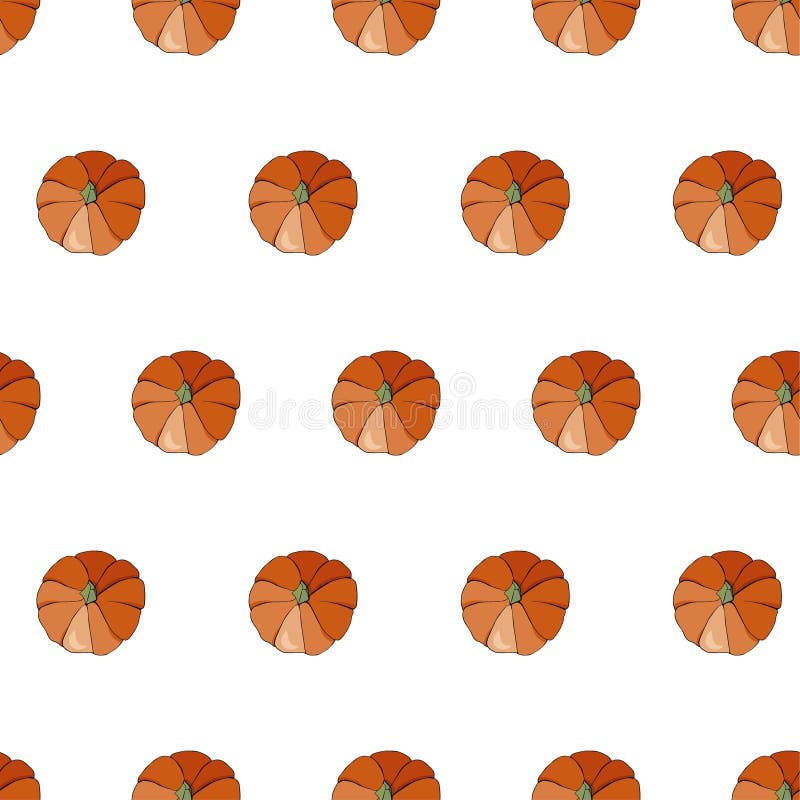 Seamless Pattern with Colourful Pumpkins Autumn Design Stock Vector ...