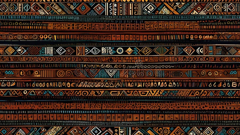A Seamless Pattern Combining Tribal African Motifs with Modern ...