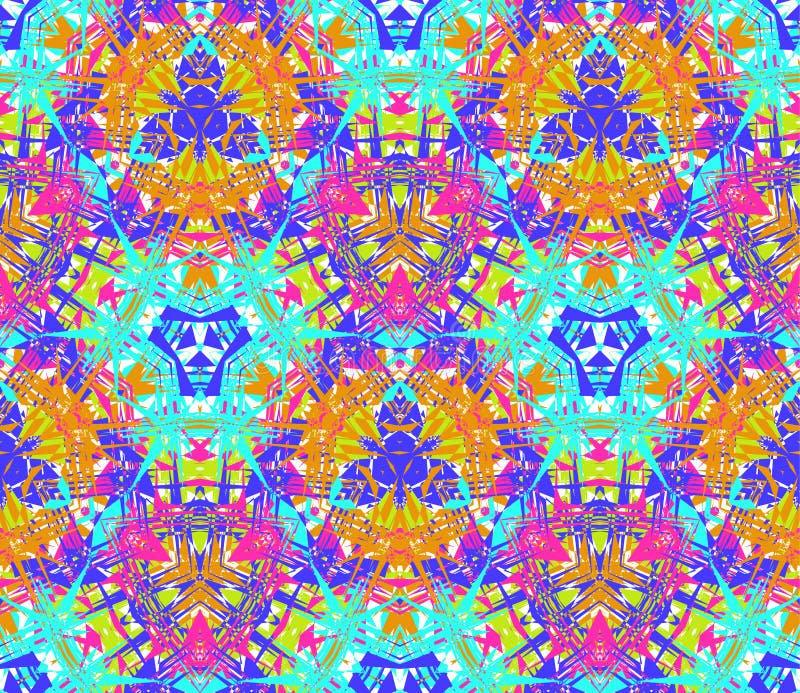 Seamless Pattern Composed of Bright Color Abstract Elements Located on ...