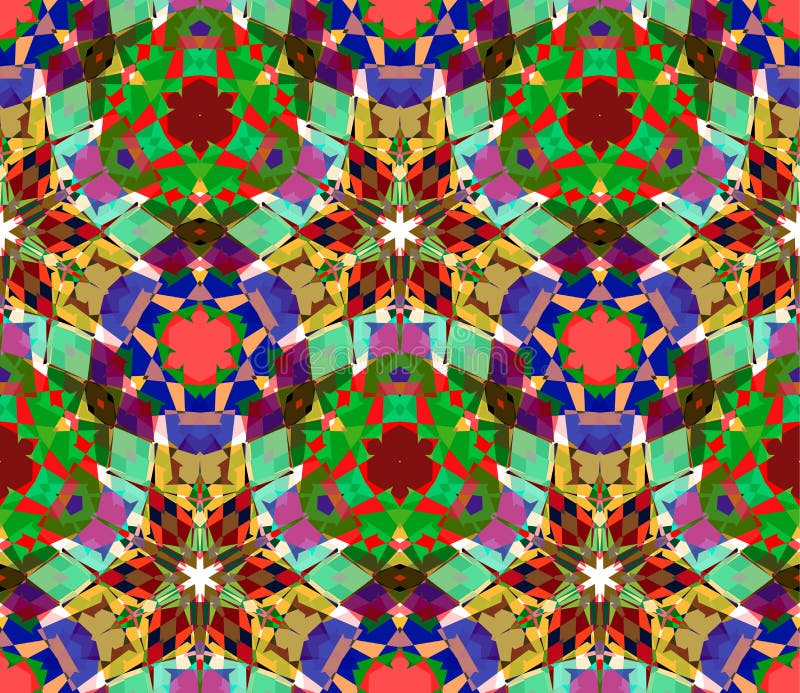 Seamless Pattern Composed of Bright Color Abstract Elements Located on ...