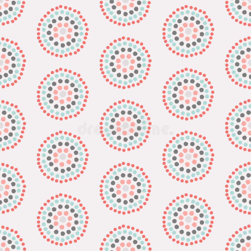 Seamless Pattern with Concentric Circles Stock Illustration ...