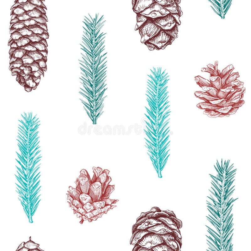 Seamless Pattern with Cones Stock Vector - Illustration of cone ...