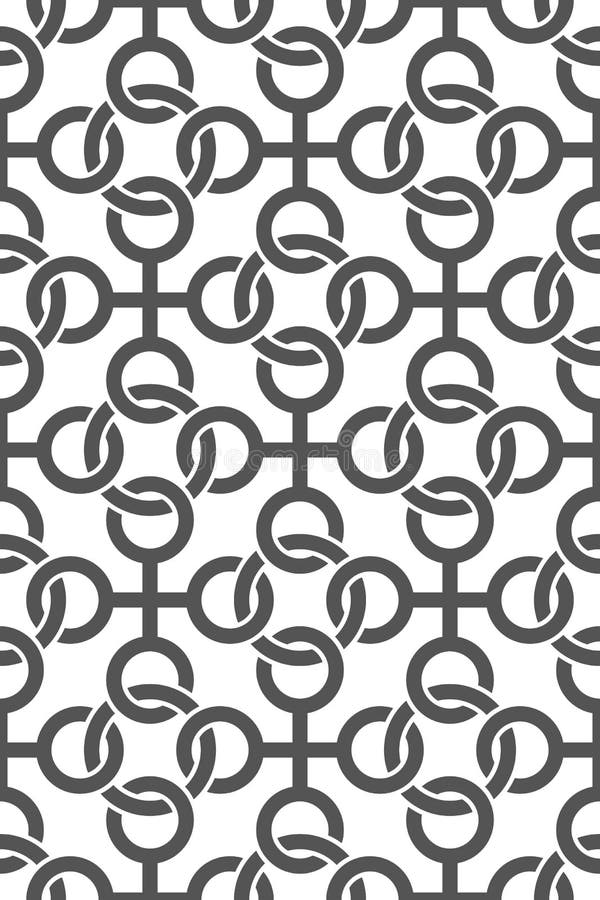 Seamless Pattern with a Pattern of Connected Rings. Continuous Chain of ...