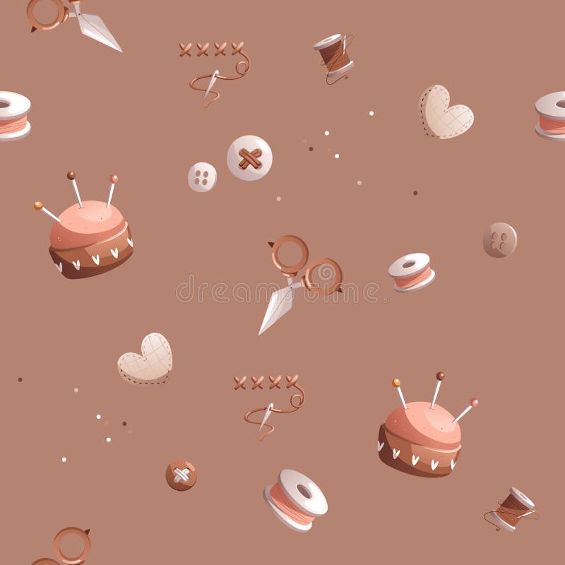 Seamless sewing buttons stock vector. Illustration of cool - 14141385