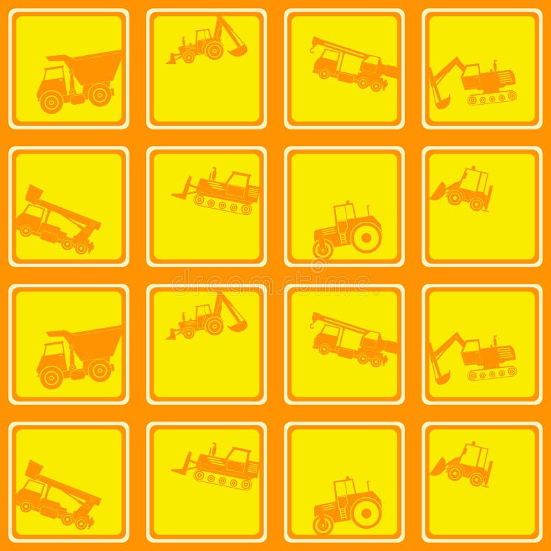 Construction Machines Pattern Stock Illustrations – 221 Construction ...