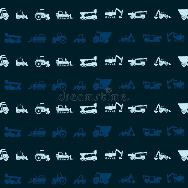 Construction Machines Pattern Stock Illustrations – 221 Construction ...