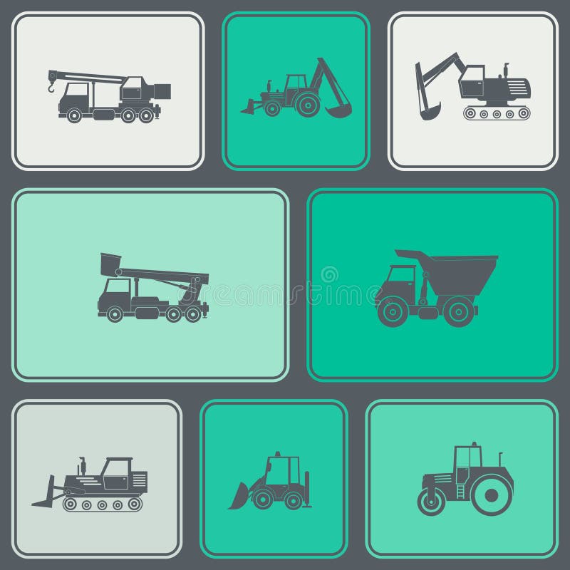 Seamless Pattern Construction Machines Stock Vector - Illustration of ...