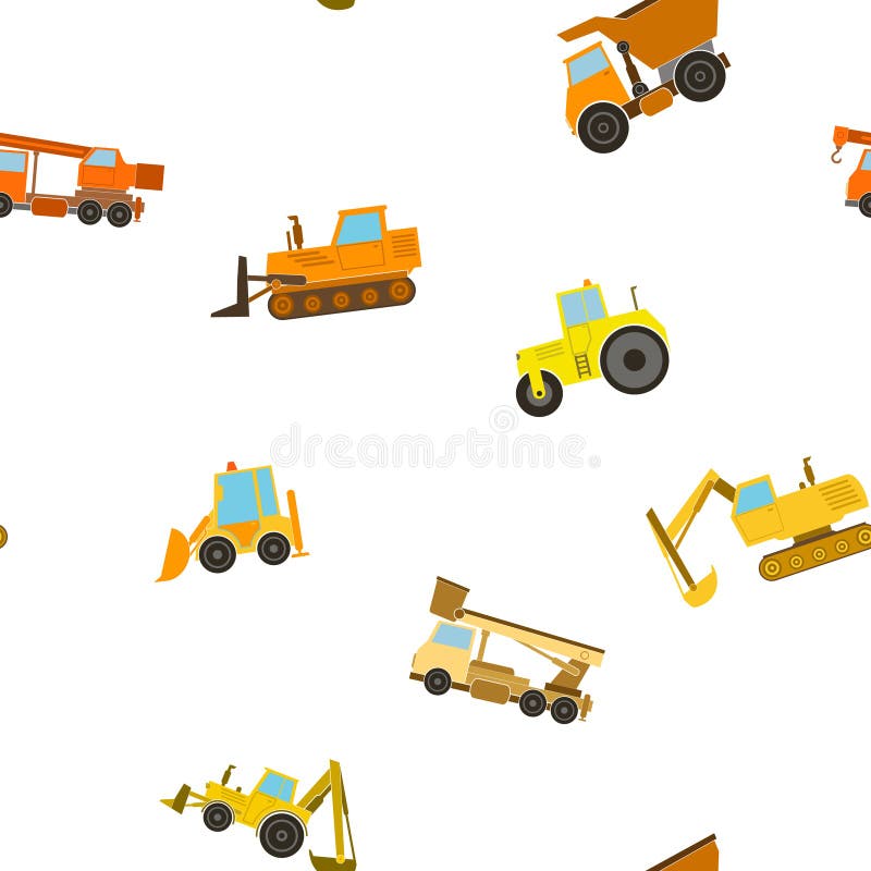 Construction Machines Pattern Stock Illustrations – 221 Construction ...