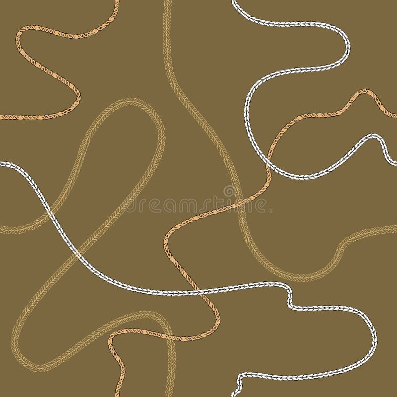 Seamless Pattern with Continuous Chains in Gold, Silver and Copper ...