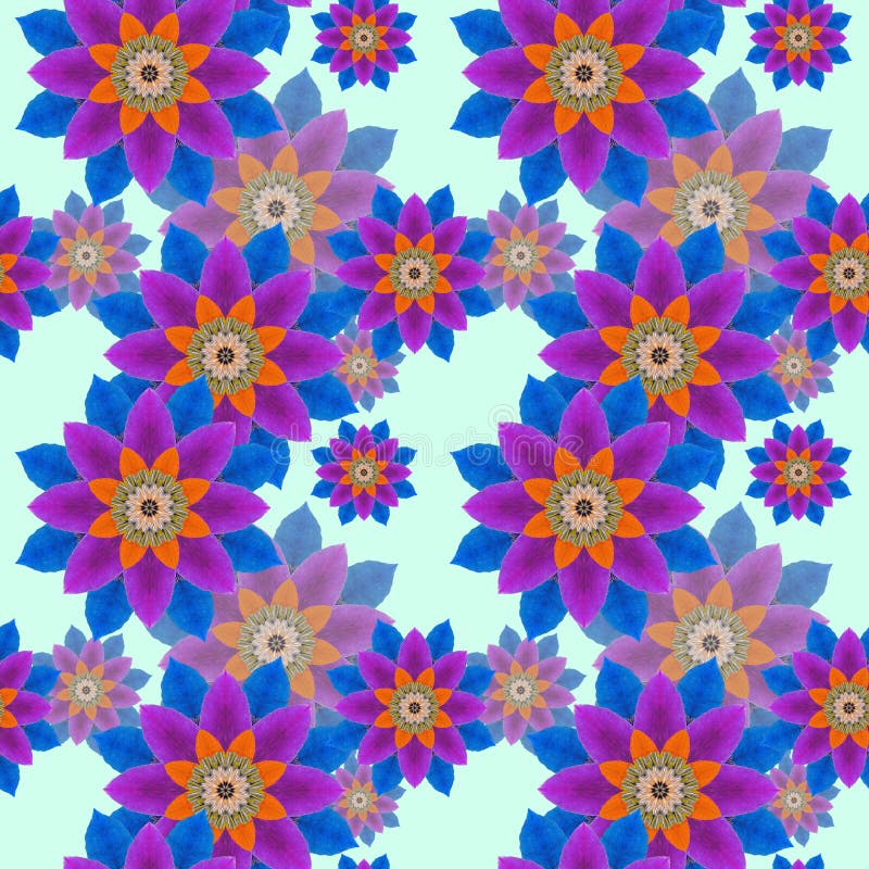 Seamless Pattern. Mandala Drawing in Oriental Style. Stock Illustration ...