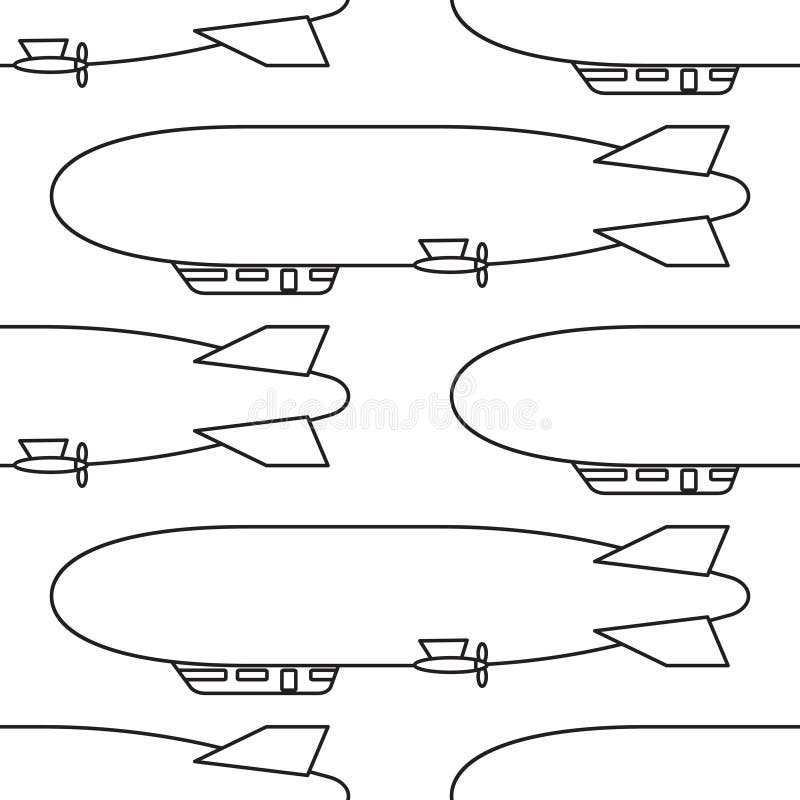Airship vessel pattern stock vector. Illustration of dirigible - 109863946