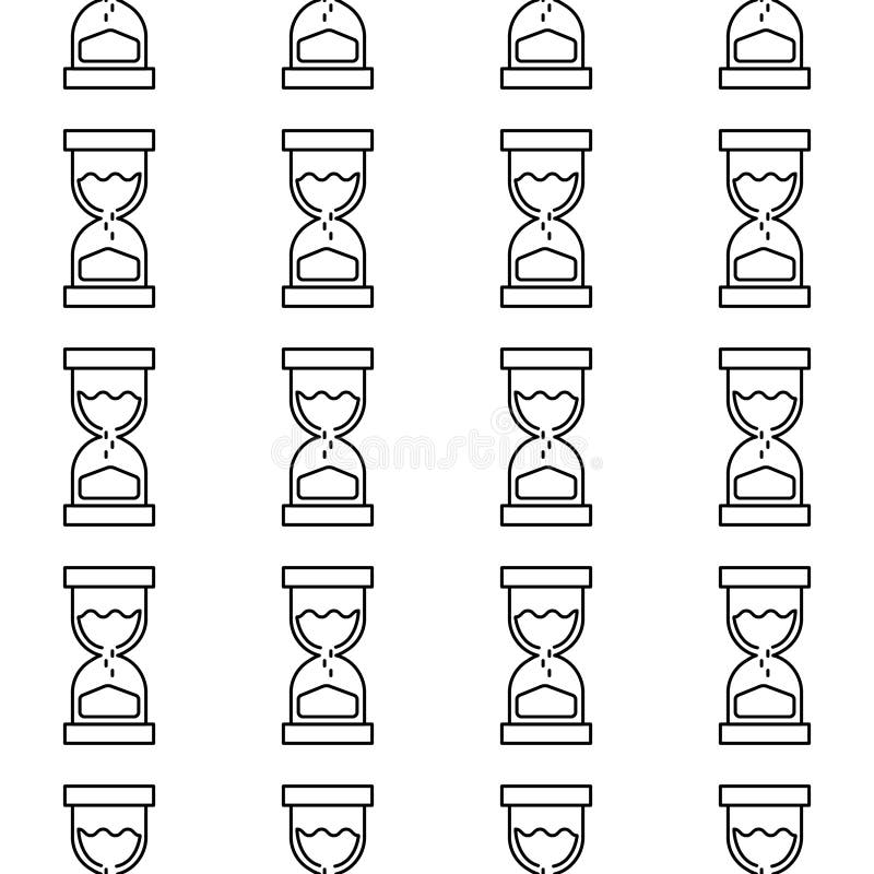 Sandglass contour drawing stock vector. Illustration of clock - 78376907
