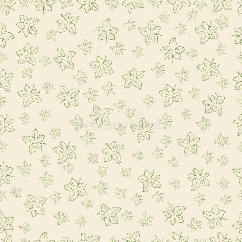 Seamless Pattern with Contours of Maple Leaves Stock Vector ...