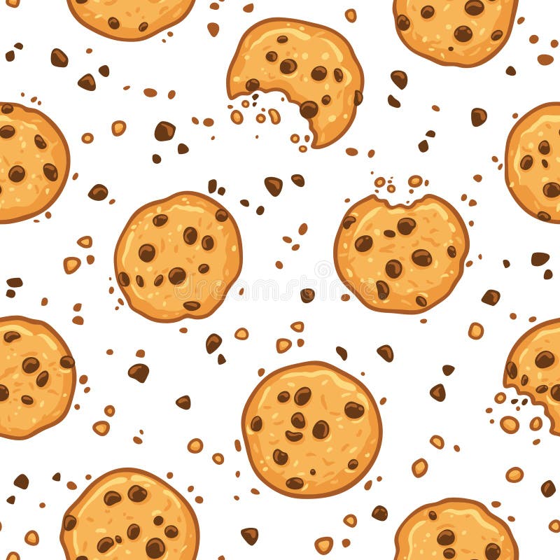 Chocolate Chips Pattern Stock Illustrations – 532 Chocolate Chips ...