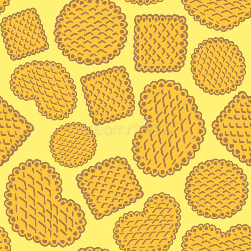 Seamless Pattern of Cookies Stock Illustration - Illustration of ...