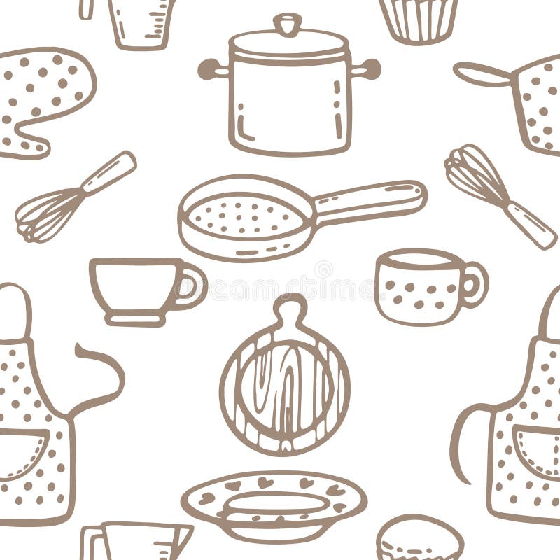 Kitchen symbols stock vector. Illustration of dishware - 37555225