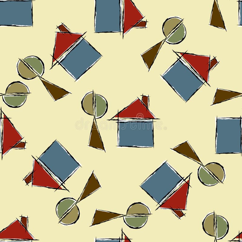 Seamless Pattern with Countryside House(texture 9), Modern Stylish ...