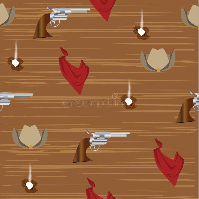 Cowboy pattern stock vector. Illustration of wallpaper - 29727676