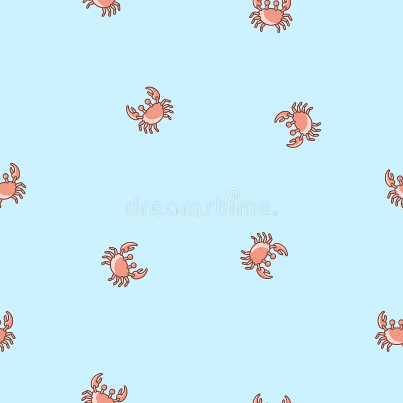 Seamless pattern crabs stock vector. Illustration of repetition - 95181874