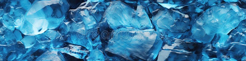 Seamless Pattern with Cracked Texture of Blue Ice Crystals in Winter ...