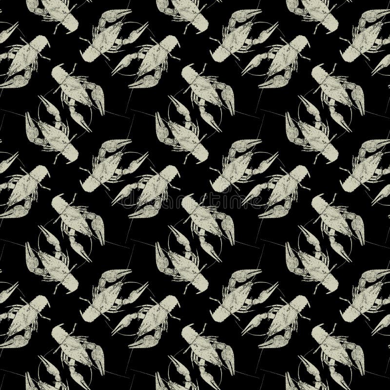 Crawfish Pattern Stock Illustrations – 645 Crawfish Pattern Stock ...