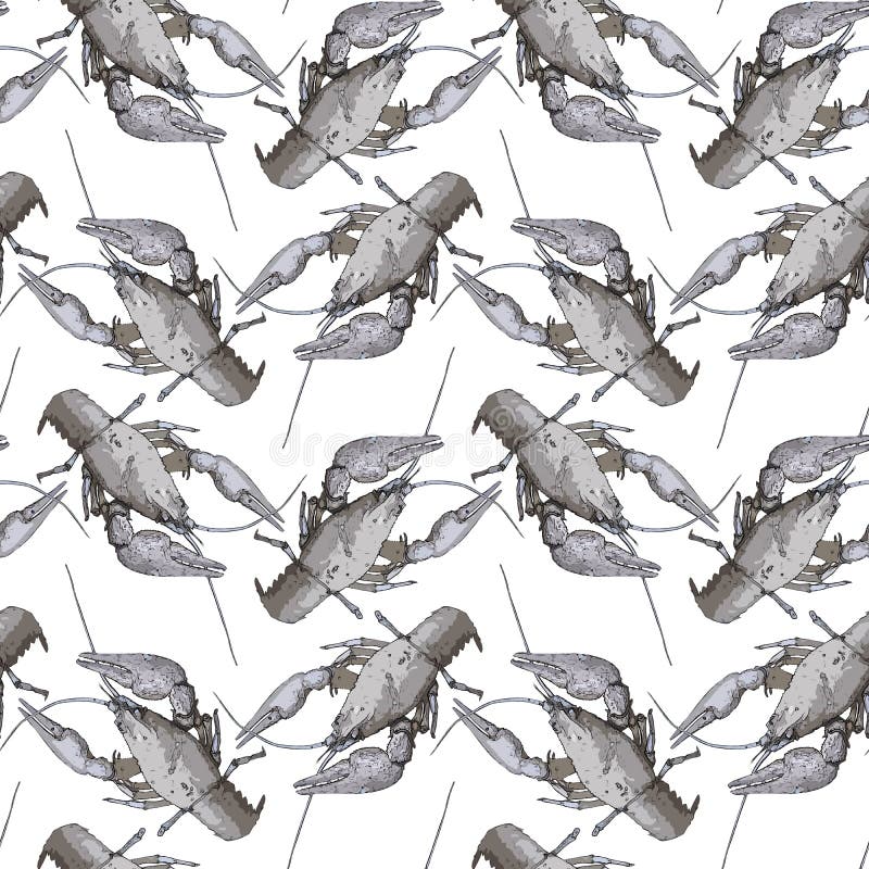 Crawfish Pattern Stock Illustrations – 645 Crawfish Pattern Stock ...