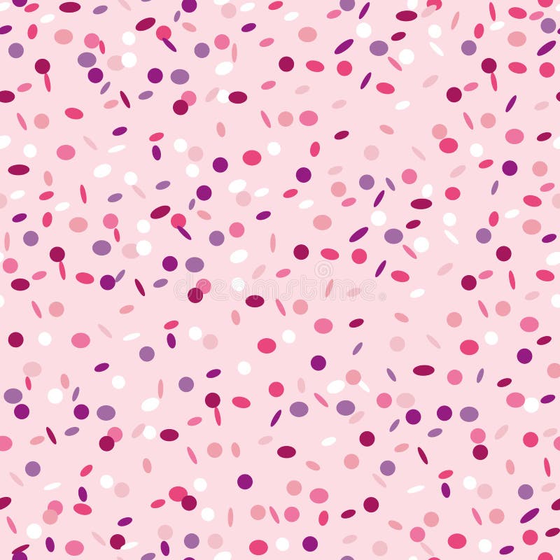 Seamless Pattern Crazy Pink Confetti Rain Background Stock Vector ...