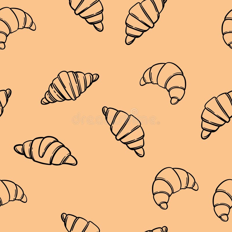 Croissant Line Drawing Stock Illustrations – 3,087 Croissant Line ...