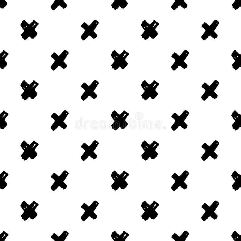 Seamless Pattern with Cross Symbols. Stock Illustration - Illustration ...