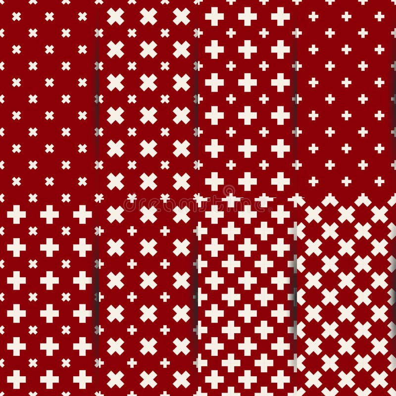 Seamless Pattern of Cross, Vector Illustration. Stock Vector ...