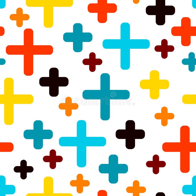 Seamless Pattern Crosses Colored. Vector Illustration Stock ... Seamless Pattern Crosses Colored. Vector Illustration Stock ...