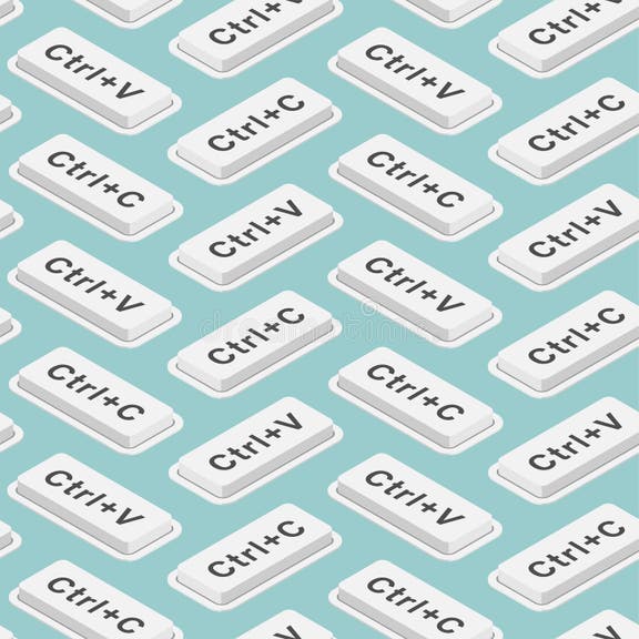 Seamless Pattern of Ctrl+C and Ctrl+V Keyboard Buttons. Ideal for ...