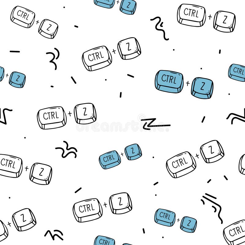Seamless Pattern with Ctrl Z the Design Used for Textile, Clothing ...