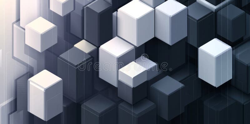 A Seamless Pattern with Cubes and Repeating Quadrangles, Ideal for ...