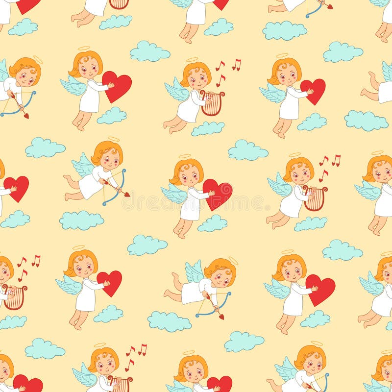 Cupids Wallpaper Stock Illustrations – 401 Cupids Wallpaper Stock ...