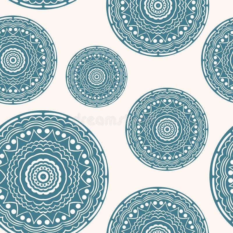 Seamless Pattern with Curly Circles. Paper Craft Stock Vector ...