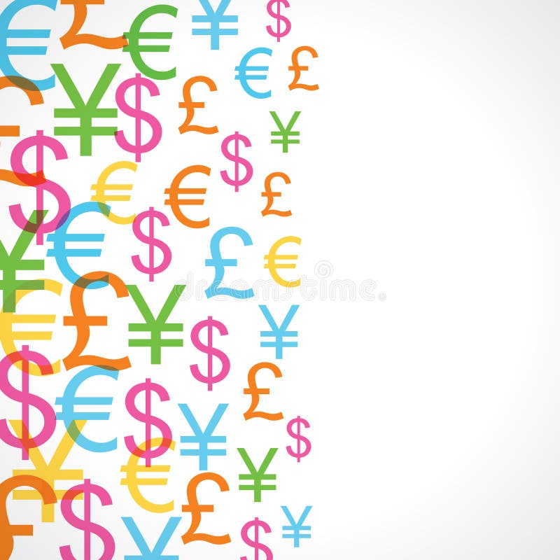 Seamless Pattern of Currency Signs Stock Vector - Illustration of ...