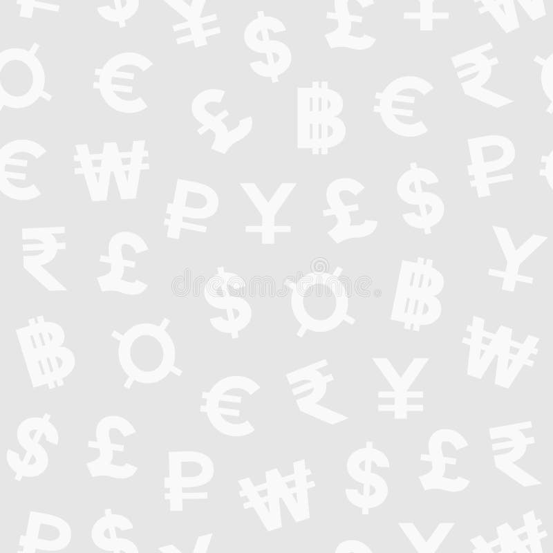 Pattern with Currency Signs Stock Vector - Illustration of sign, cash ...