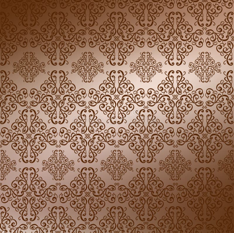 Seamless Pattern, Curtains Floral Stock Illustration - Illustration of ...